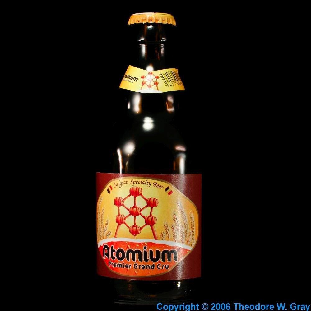 Atomium beer, a sample of the element Iron in the Periodic Table